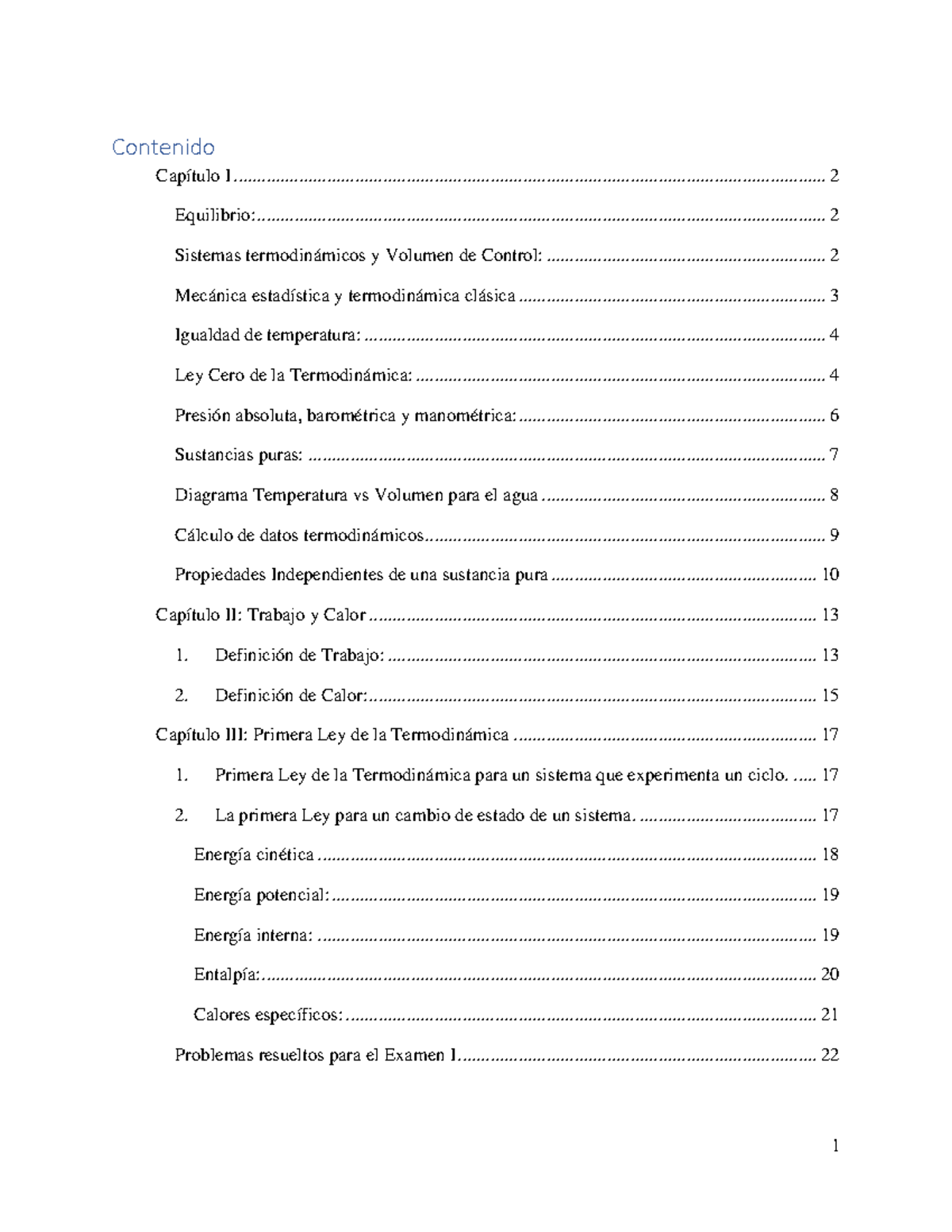 Termo - Warning: TT: undefined function: 32 Contenido Capítulo I Equilibrio: Sistemas ...