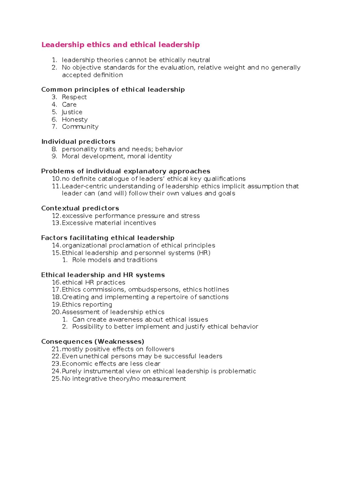 Leadership ethics and ethical leadership - Leadership ethics and ...