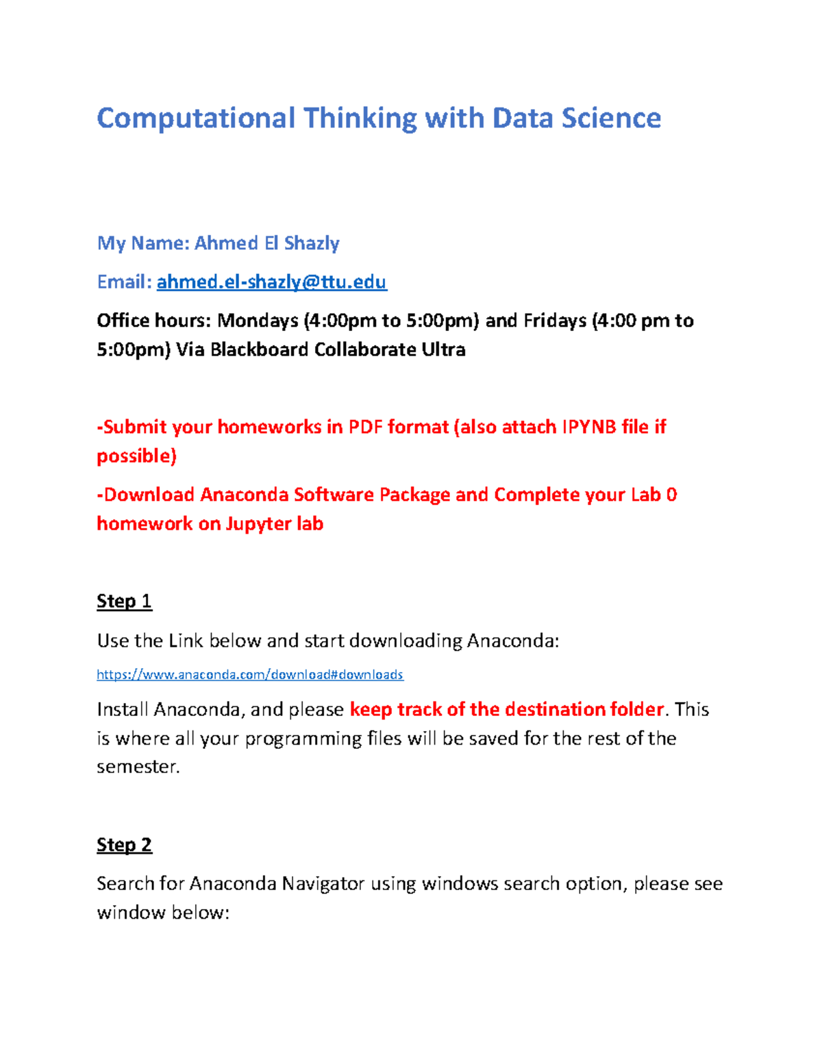 Intro Engr 1330 Fall 2023 Computational Thinking With Data Science My Name Ahmed El Shazly