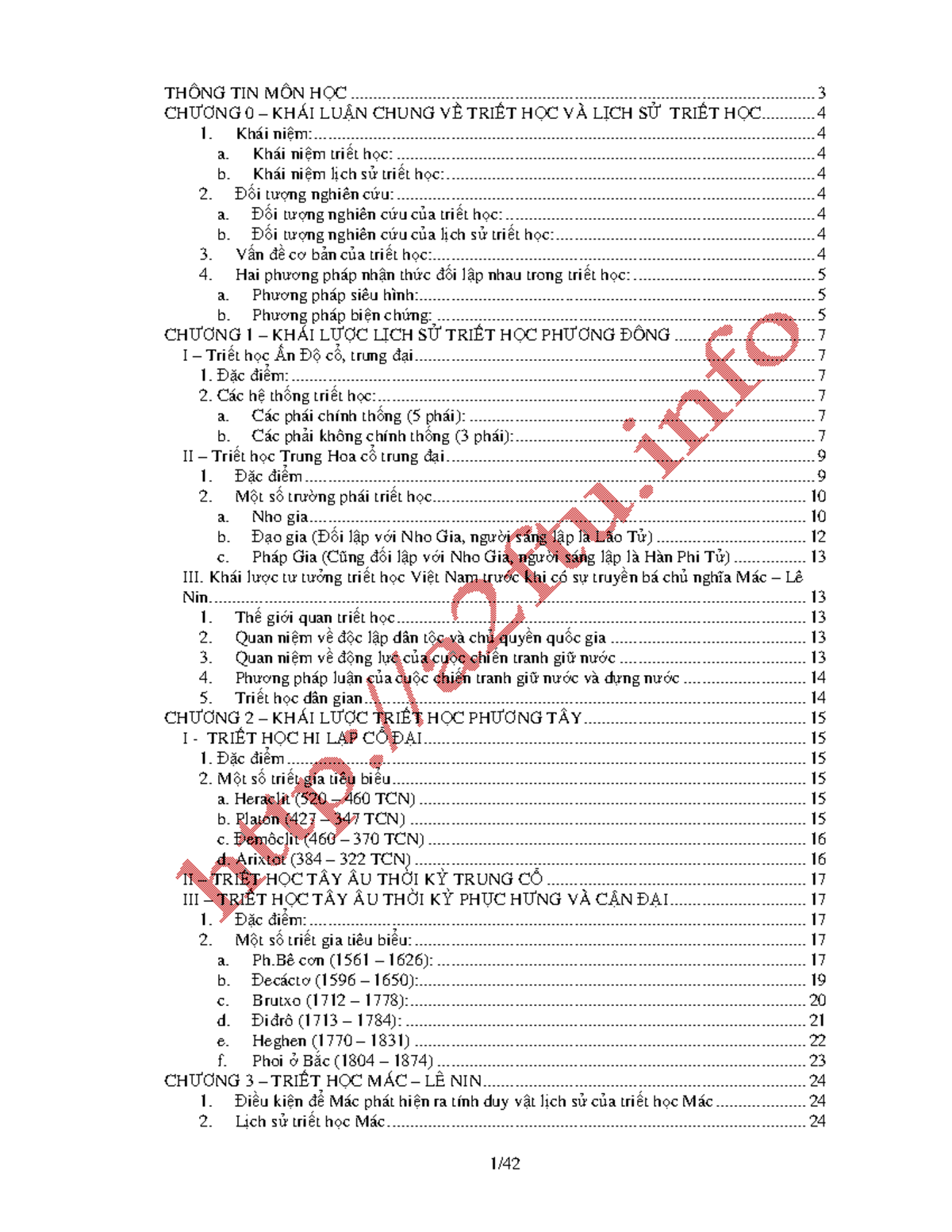 Triet hoc Bai giang ly thuyet Thay Khai-1 - III. Khái lư c tư tư$ng tri t h c Vi t Nam trư"c ...