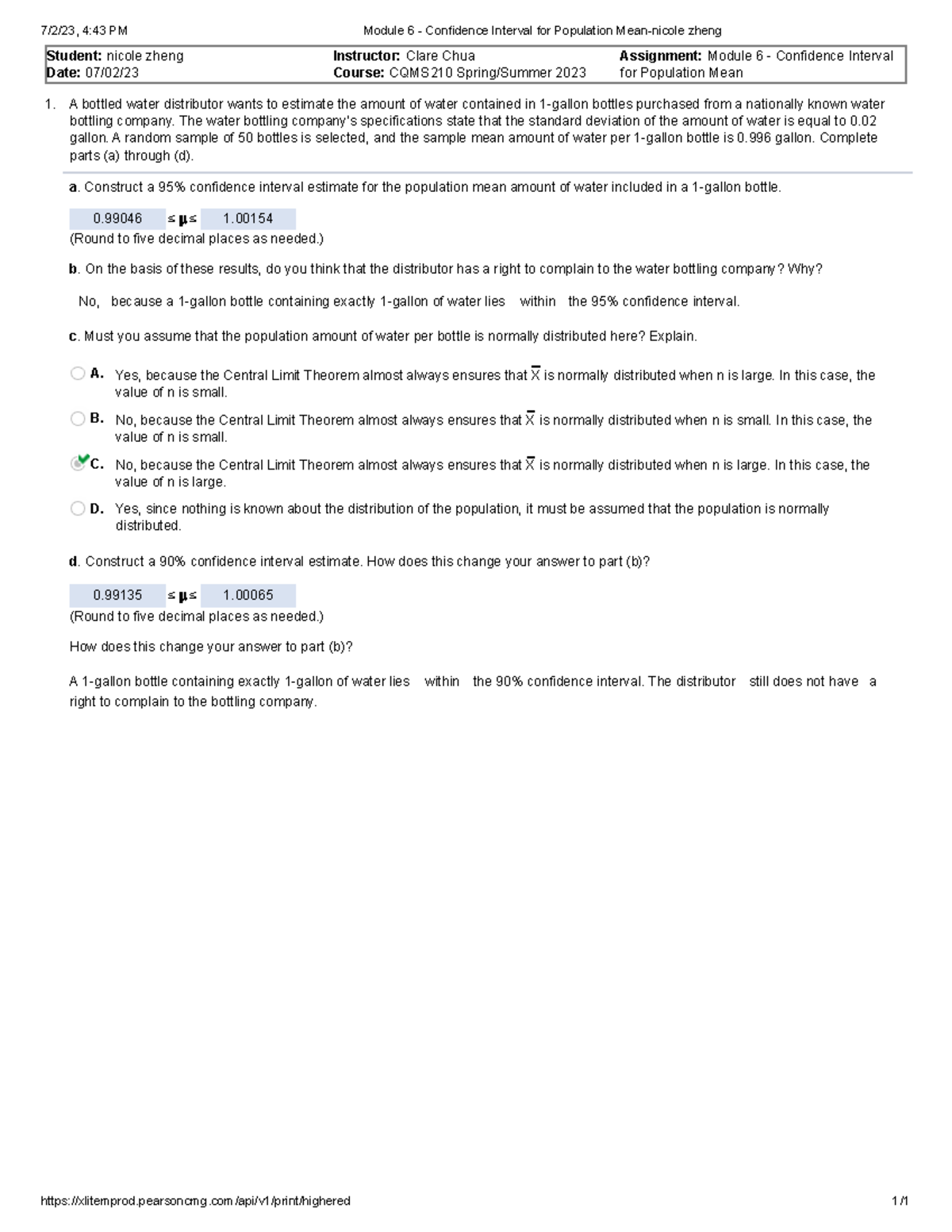 M6 Q1 - Statistics solutions - Business Statistics 1 - UoN - Studocu