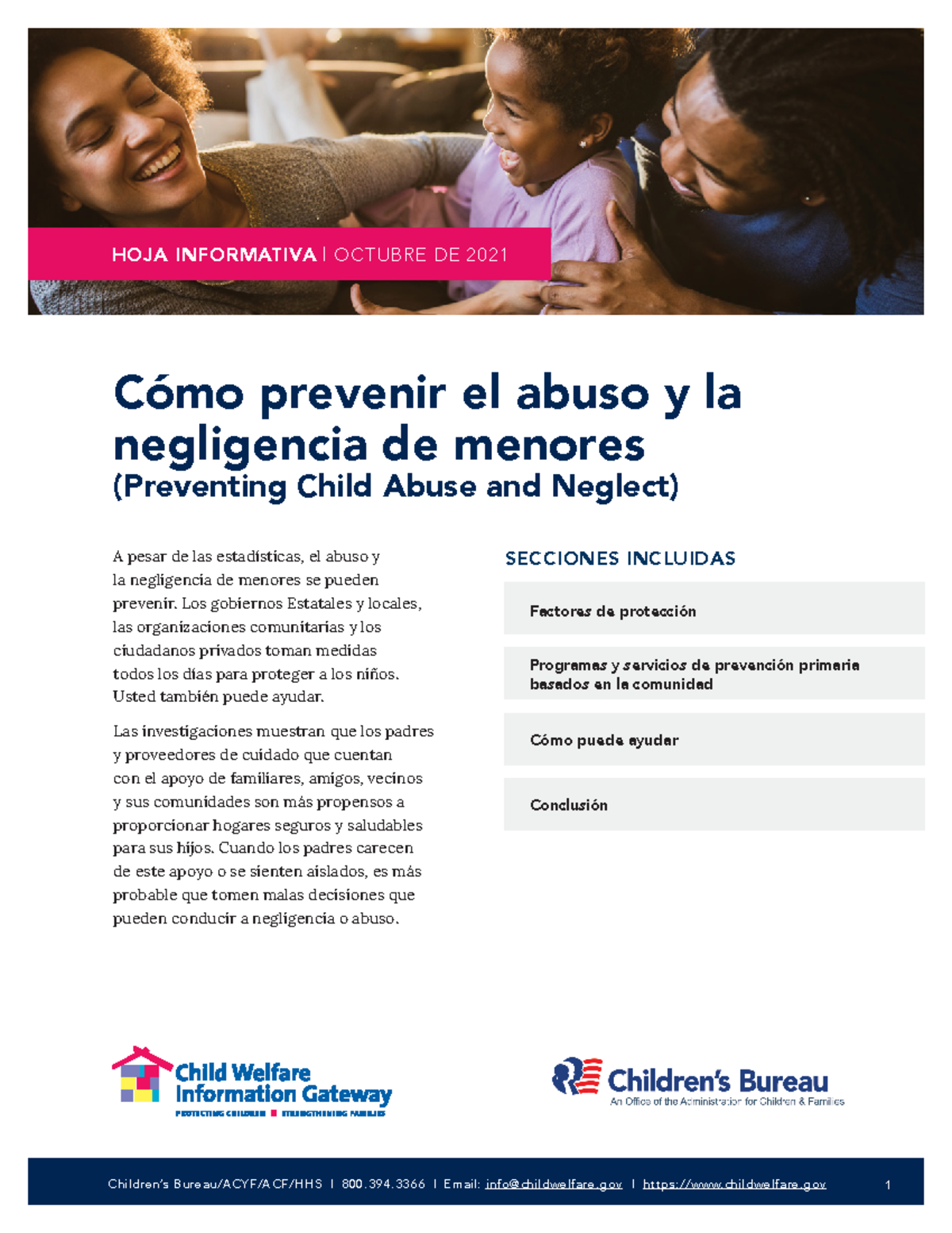 Negliencia - Negligencia parental - 1 Cómo prevenir el abuso y la ...