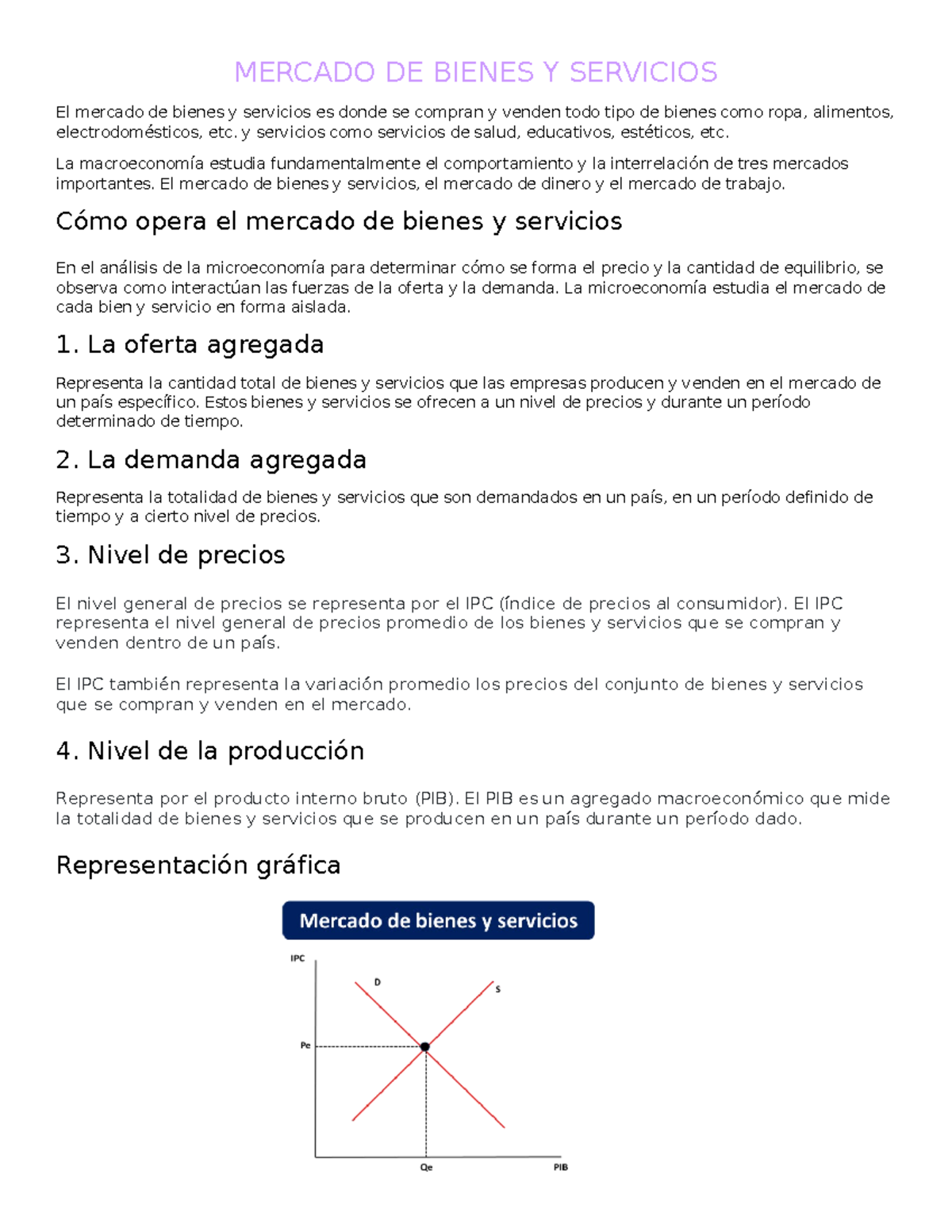 Mercado DE Bienes Y Servicios - MERCADO DE BIENES Y SERVICIOS El mercado de bienes y servicios ...