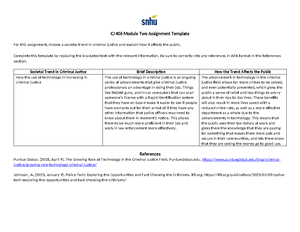 CJ406 Module Three Assignment - Complete this template by replacing the ...