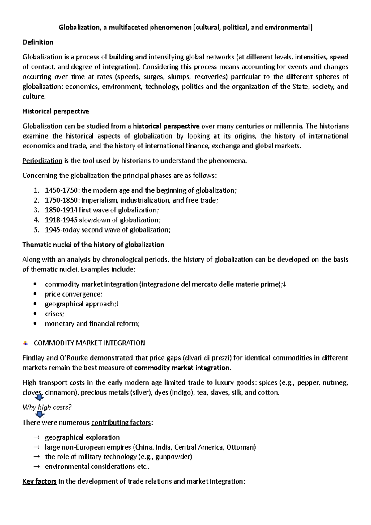 History Completa - Globalization, a multifaceted phenomenon (cultural ...