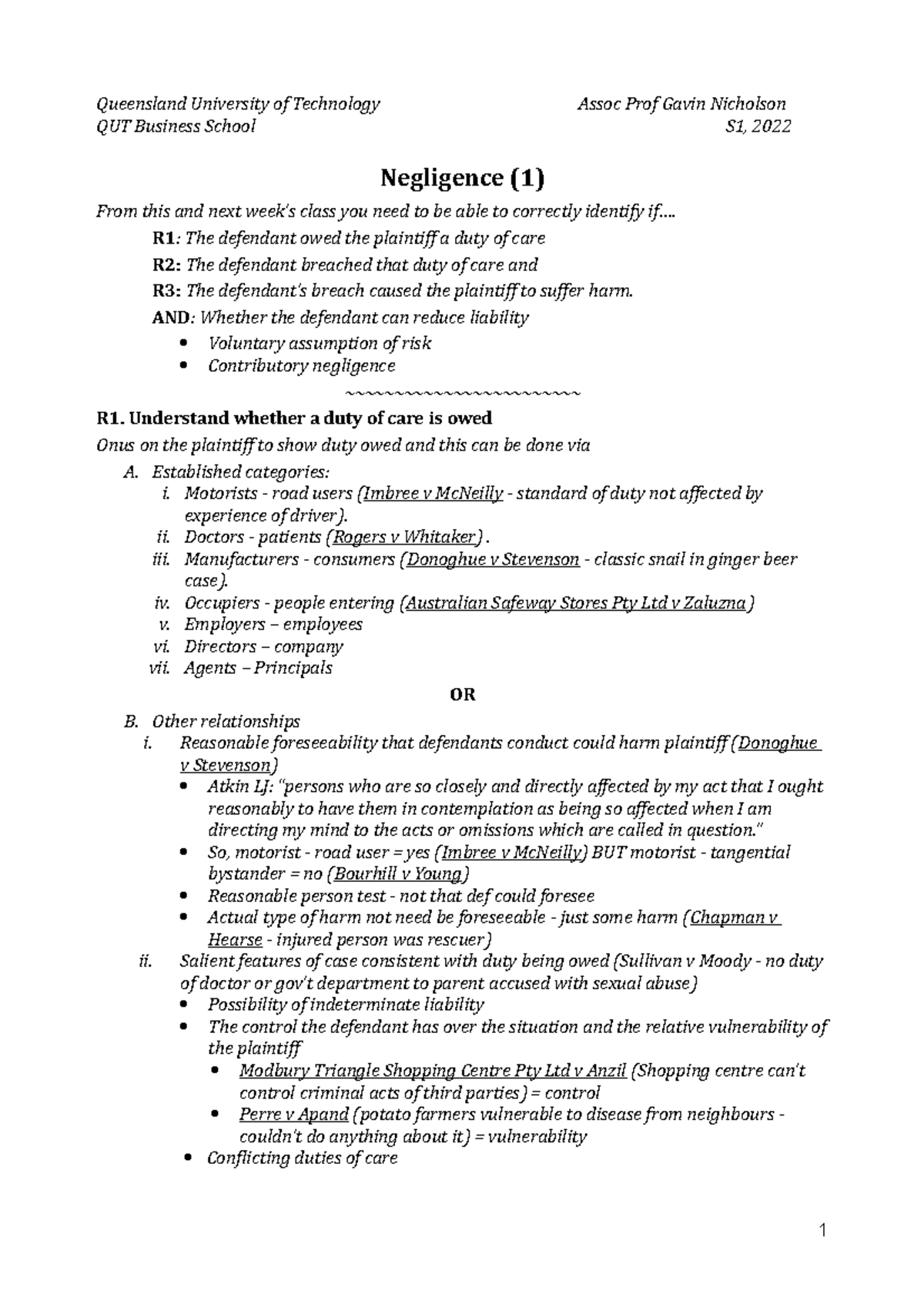 22S1.07 BSB151 Checklist - Queensland University of Technology Assoc ...