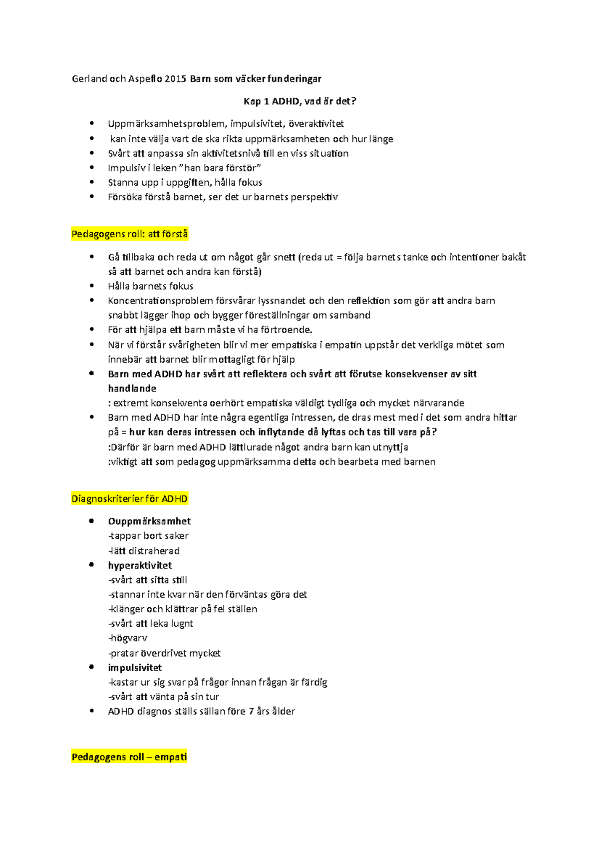 Barn som väcker funderingar 2015 - Gerland och Aspeflo 2015 Barn som ...