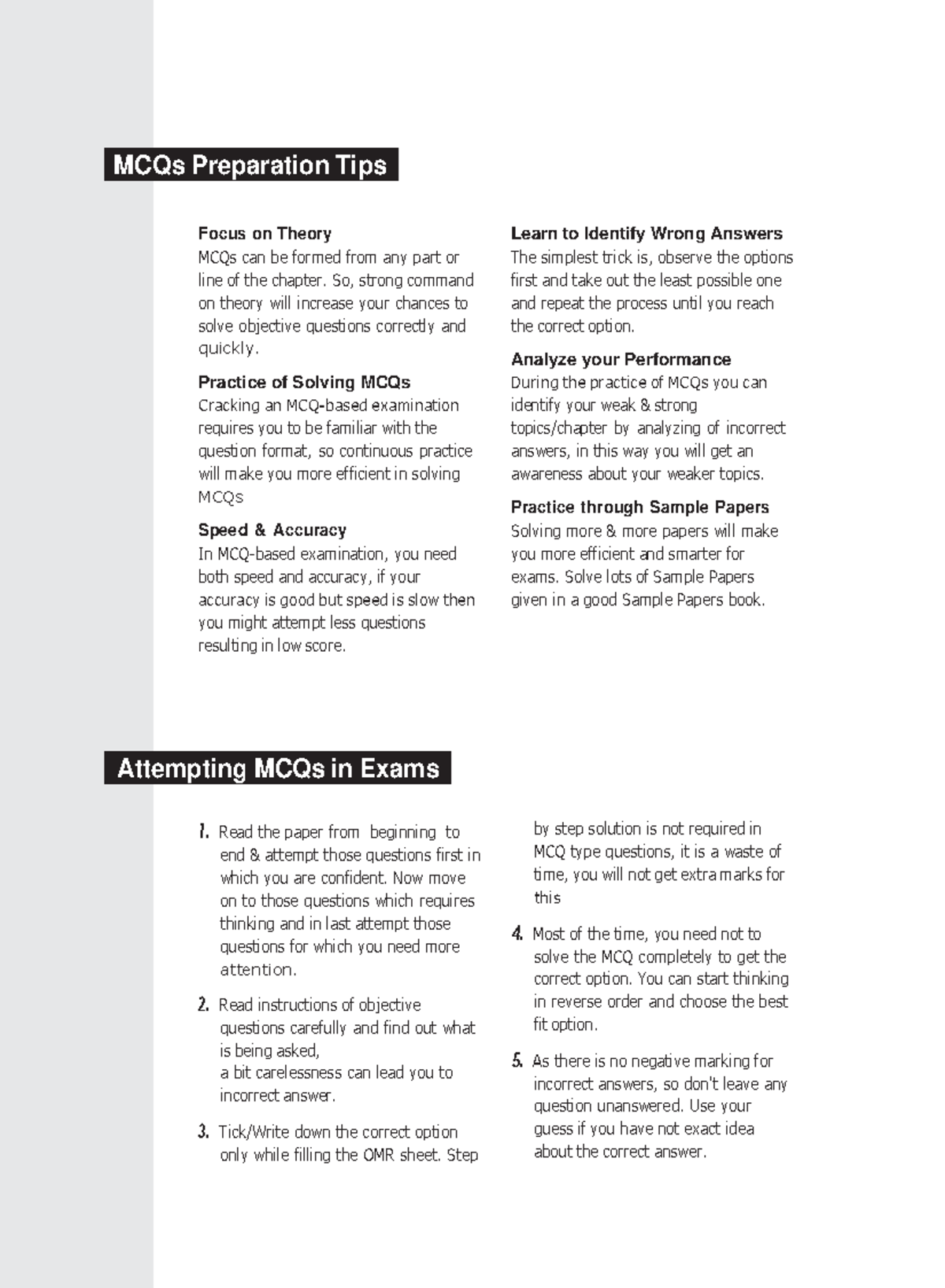 Grade 10 IT Sample paper only MCQ's with key - MCQs Preparation Tips ...