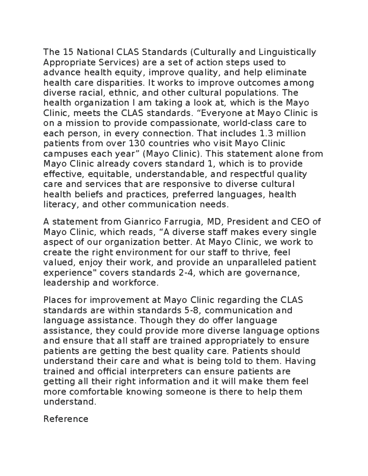 Discussion 1 Pop Culture - The 15 National CLAS Standards (Culturally ...