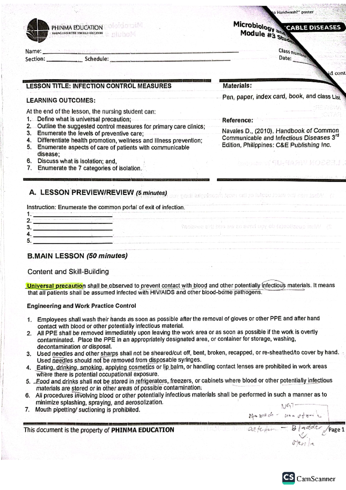 MICROBIOLOGY AND PARASITOLOGY LECTURE - MODULE 3 AND 4 MATERIAL - to ...