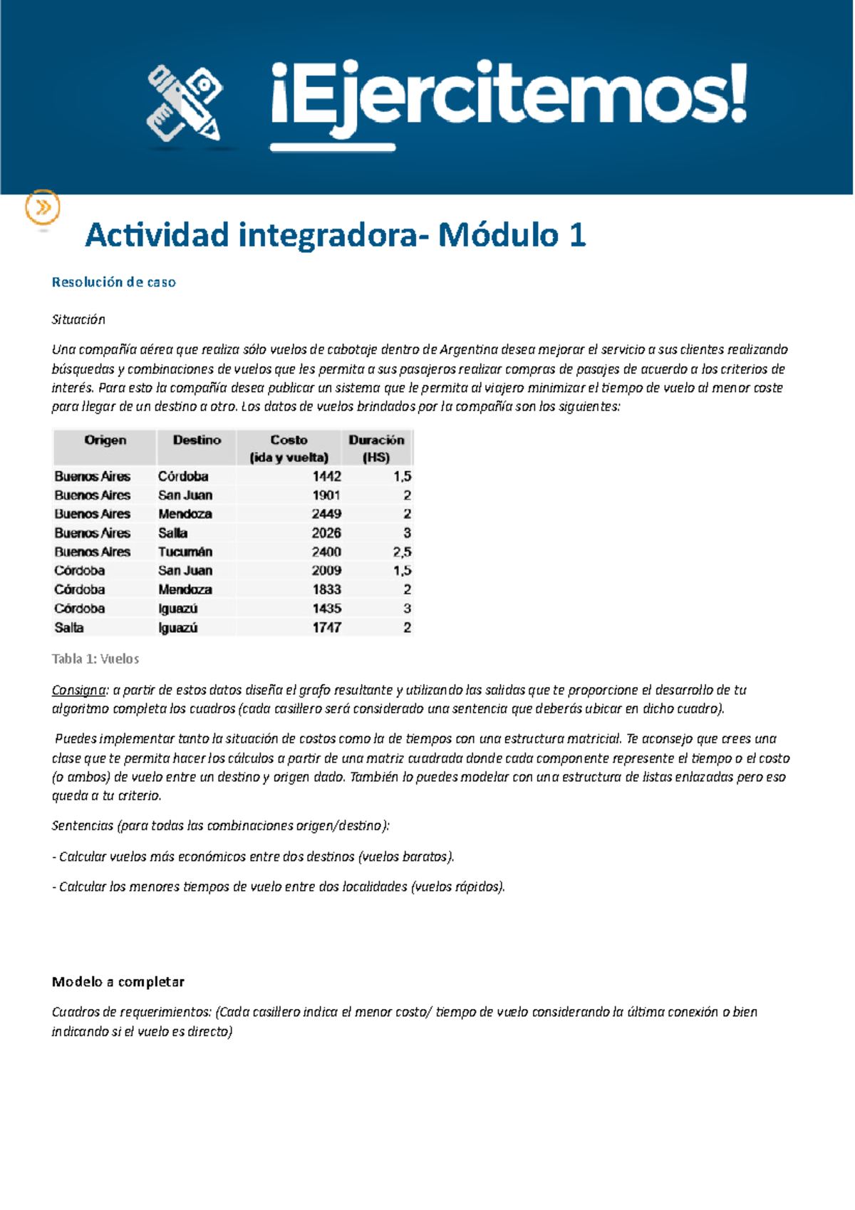 Algoritmos y estructuras de datos 2-API1 - Actividad integradora ...