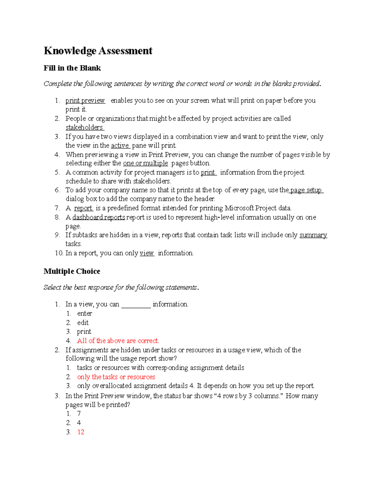 MSProject Lesson 10 Exercises - Cgms 450 - Toronto Met - Studocu