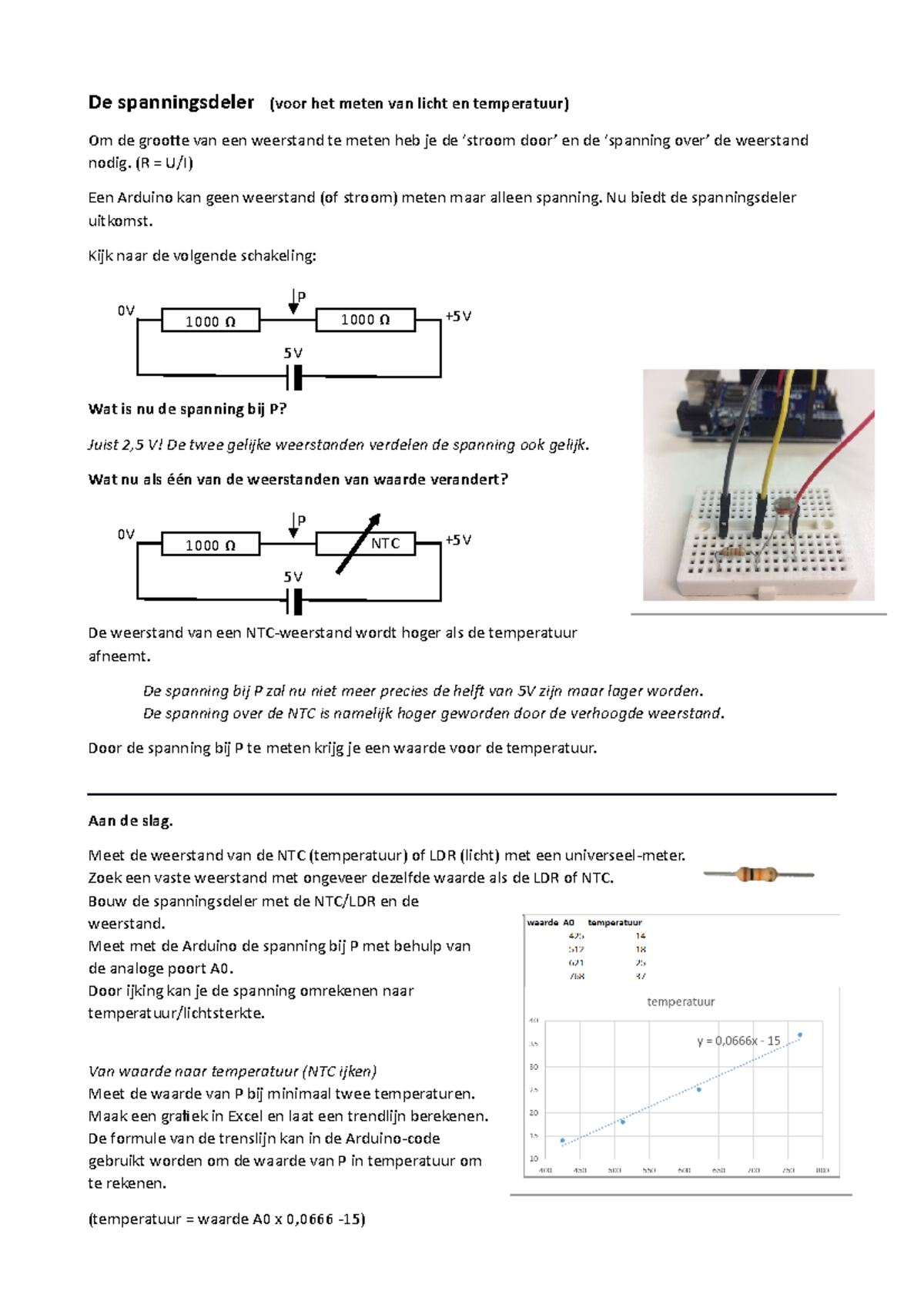 De spanningsdeler - weerstand meten met een Arduino - De spanningsdeler ...