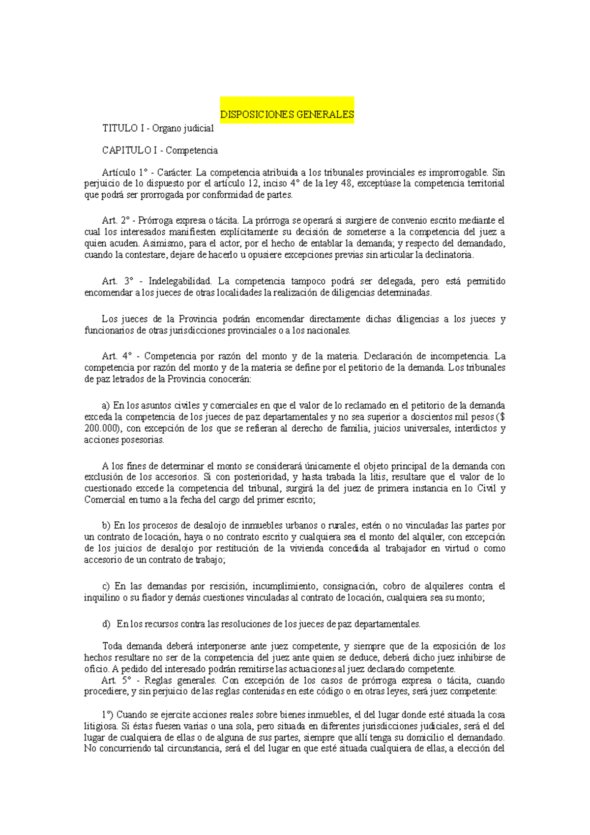Disposiciones Generales - DISPOSICIONES GENERALES TITULO I - Organo ...