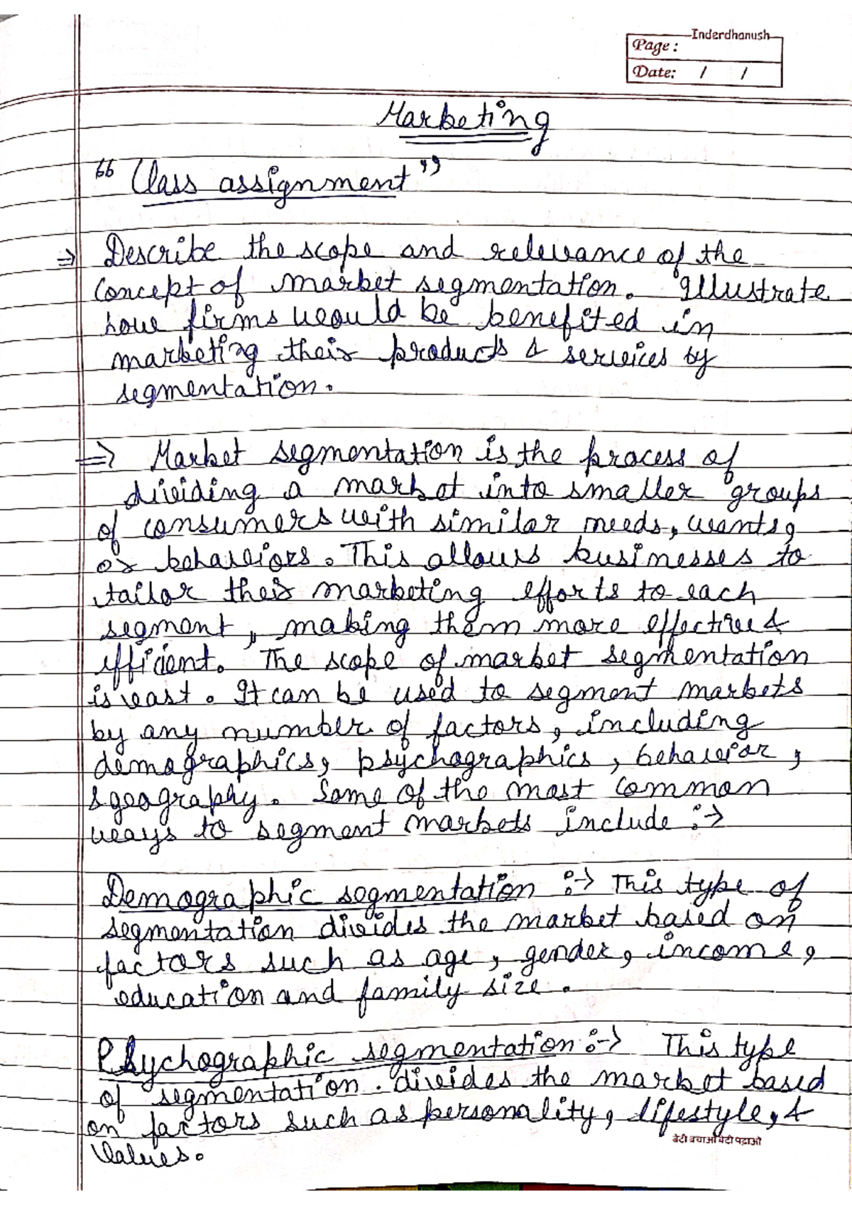 Marketing STP assignment - Marketing Management - Studocu