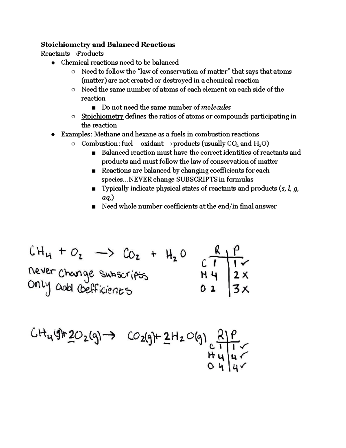 4 Stoichiometry and Chemical Accounting - Stoichiometry and Balanced ...