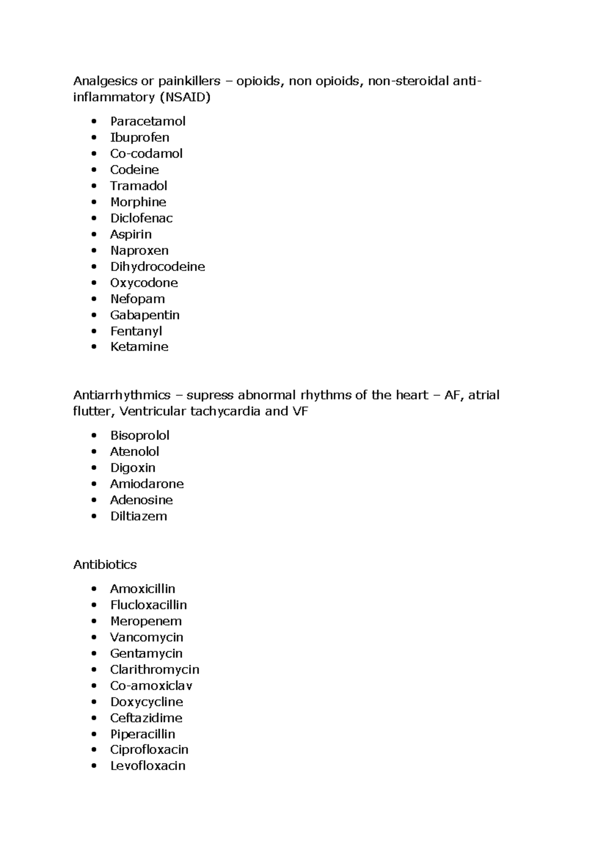 Common drugs - Analgesics or painkillers – opioids, non opioids, non ...