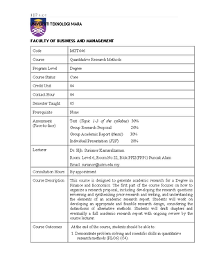 TEST MGT646 Questions - UNIVERSITI TEKNOLOGI MARA COMMON TEST COURSE ...