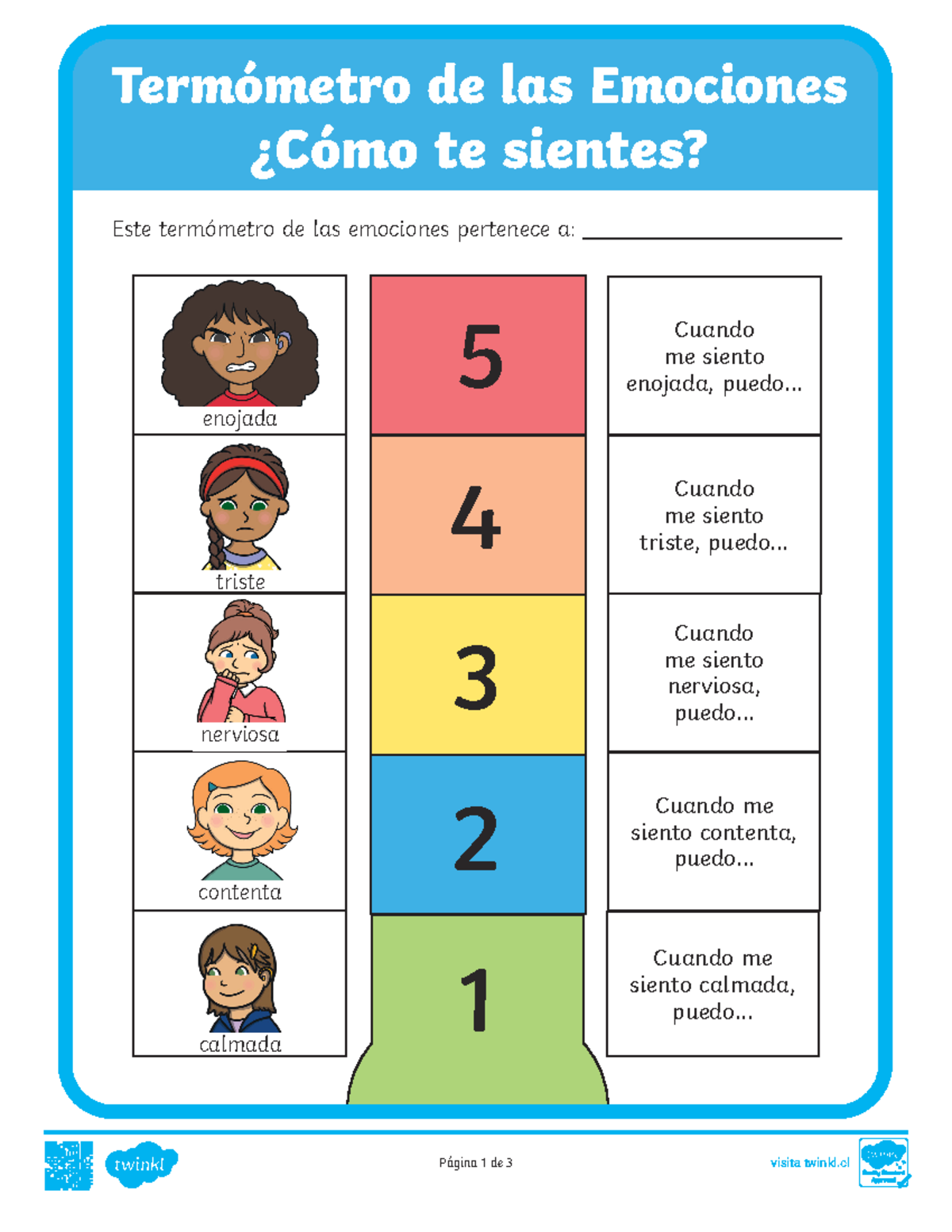 Termometro DE LAS Emociones - Termómetro de las Emociones ¿Cómo te ...