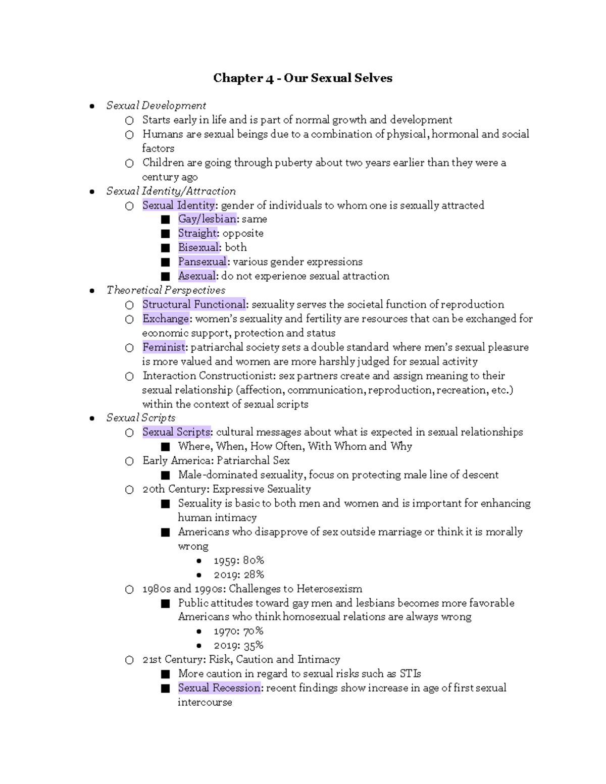 Hdfschapter 4 - Professor Dena Wyum - Chapter 4 - Our Sexual Selves ...