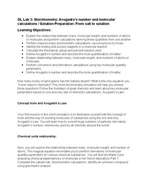 Week 1 lab - Week 1 Lab document - Name: OL Lab 1: Chemistry Safety and Atomic Structure: Assess ...