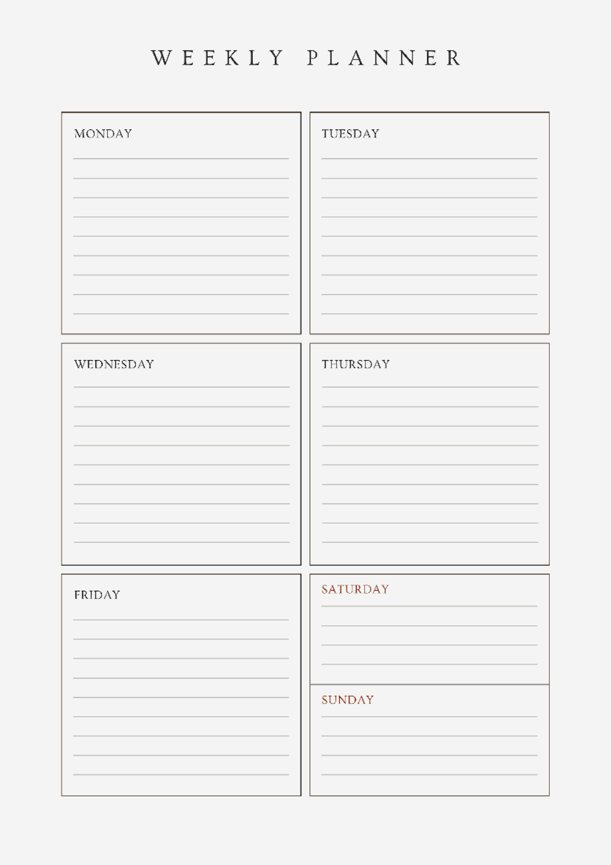 Ivory Simple Minimal Modern Weekly Planner A4 Document 20240314 083253 ...