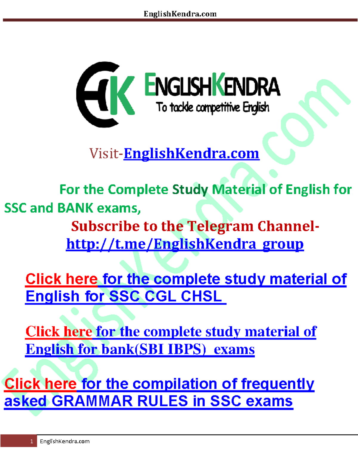 100 Golden Grammar Rules of English updated - Visit-EnglishKendra For ...
