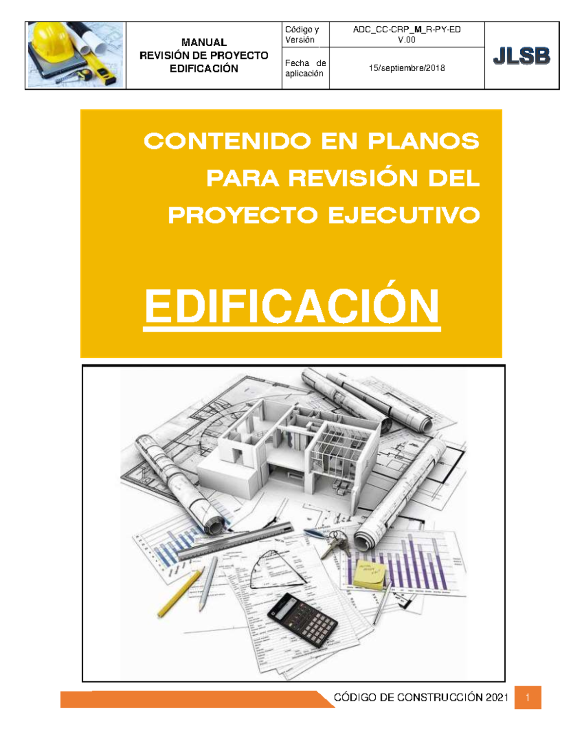 M-00) Revision DE Planos Edificacion - MANUAL REVISIÓN DE PROYECTO ...