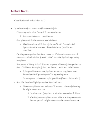 Anatomy and Physiology Lecture Notes - Chapter 4 - Chapter 4: The ...