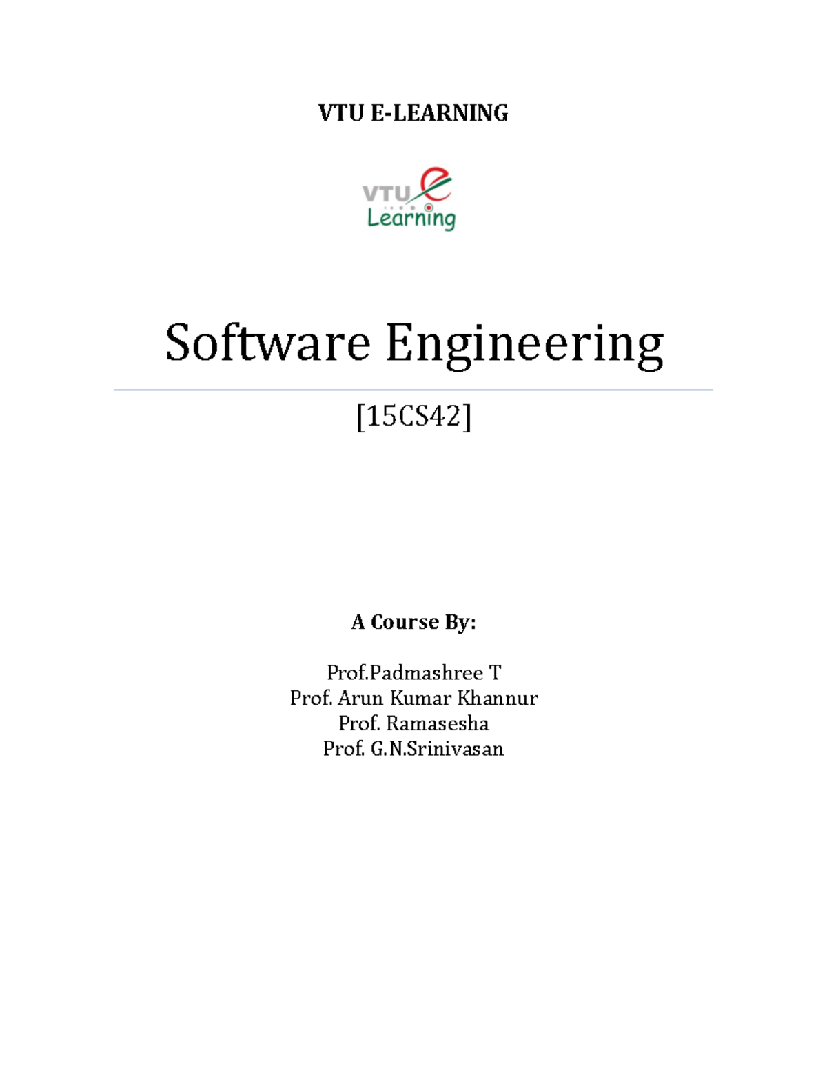 15cs42se - bhgggh,kj.l - VTU E-LEARNING Software Engineering [15CS42] A ...