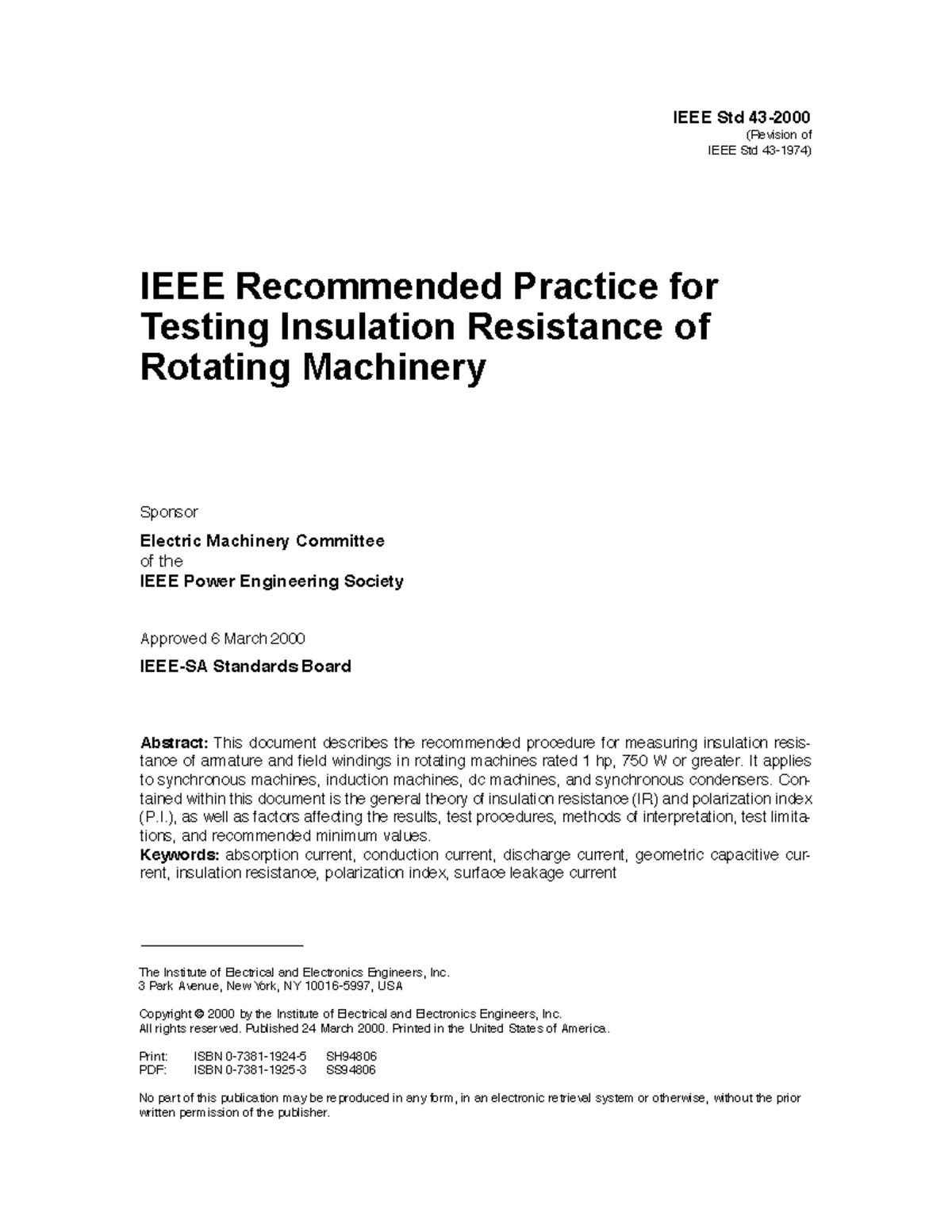 IEEE Std. 43-2000 - NORMA IEEE 43-2000 - The Institute of Electrical ...