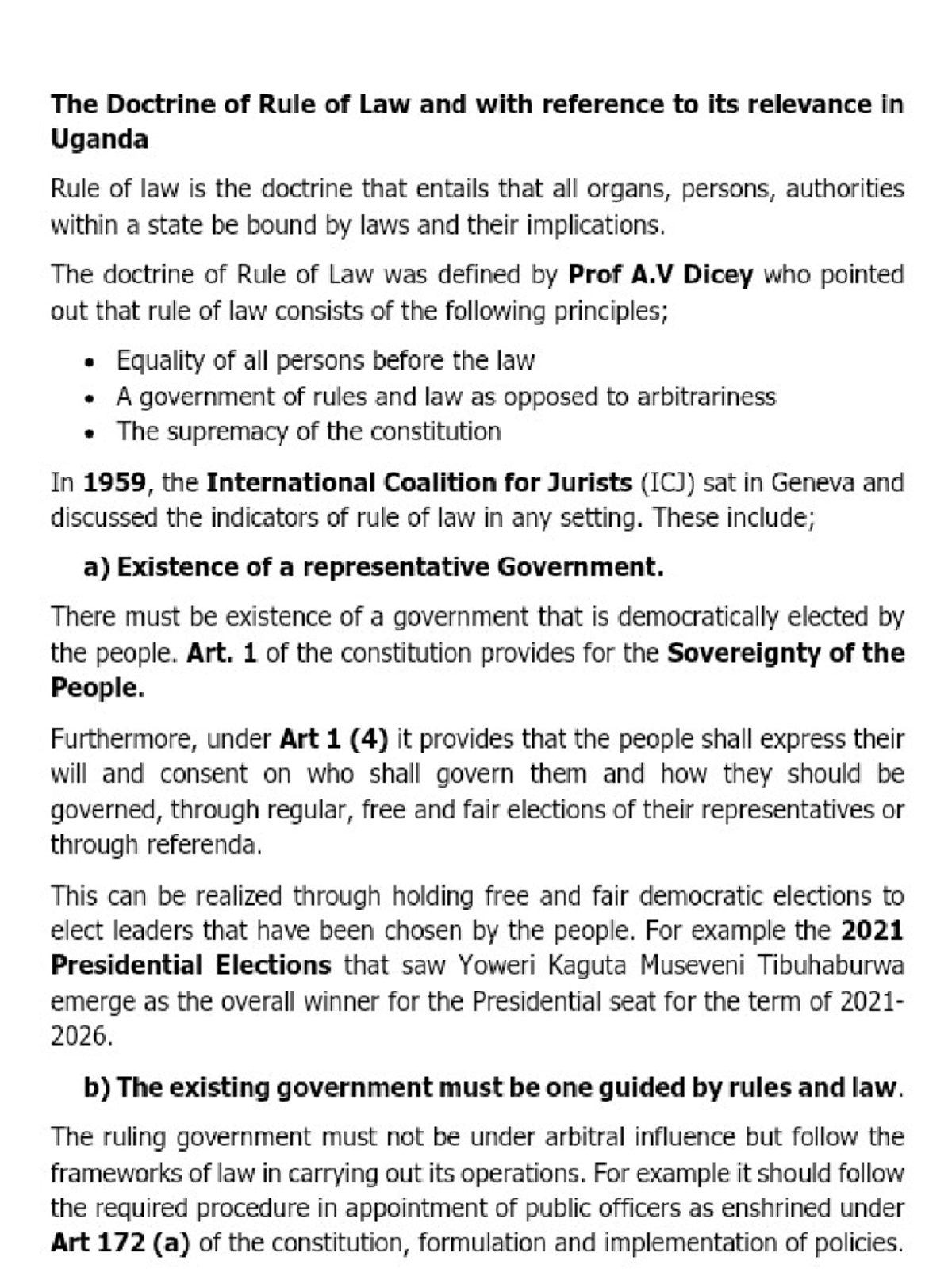 RULE OF LAW Simplified - Comprehensive assessment of rule of law - The ...