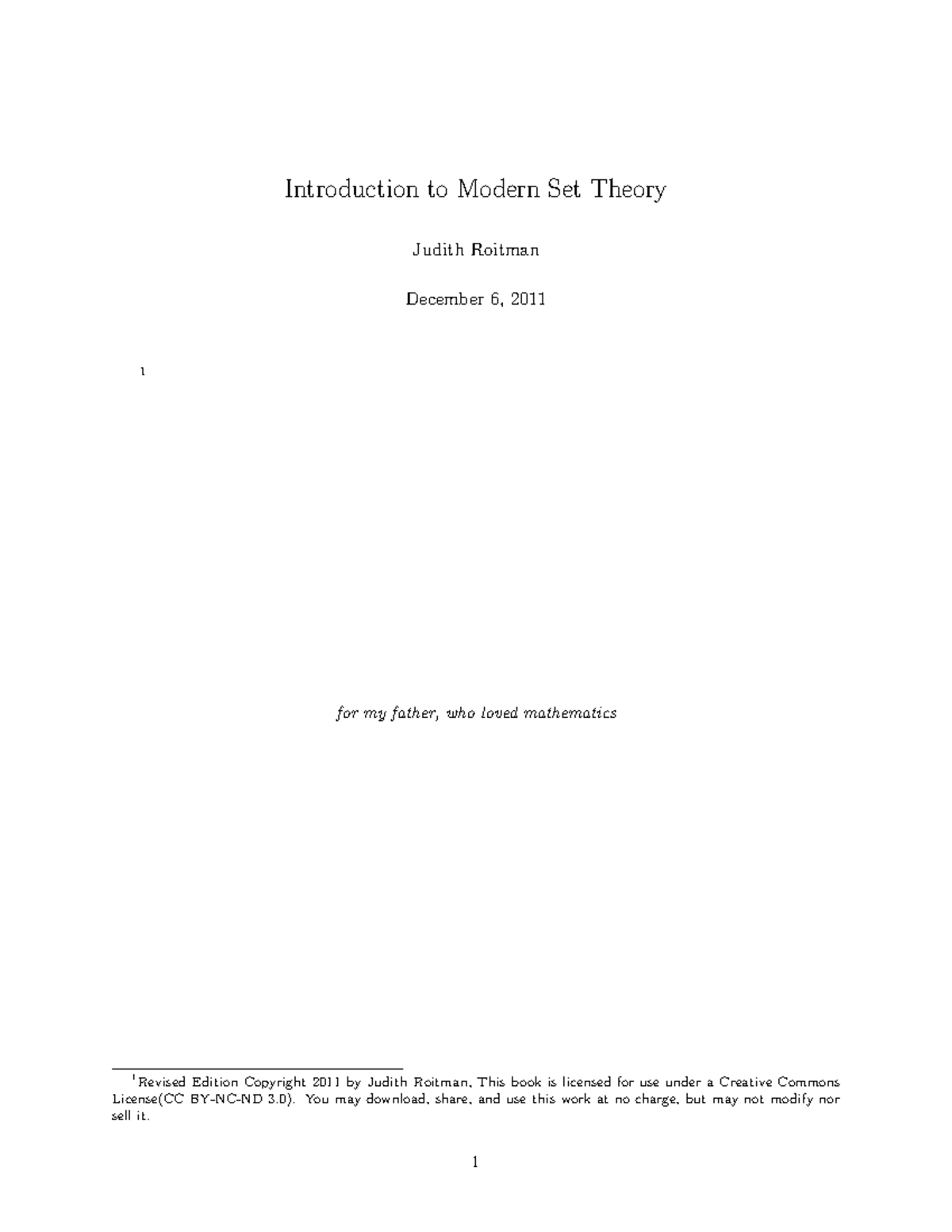 Judith Roitman - Introduction to Modern Set Theory - Matemáticas ...