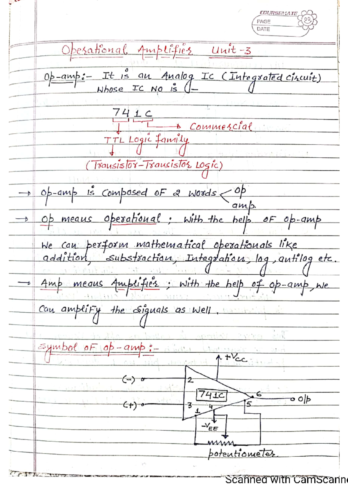 Unit 3 Op amp Theory - Electronics Engineering - Studocu