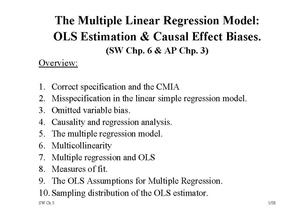 SW3e ch6 slides 2024NEW - The Multiple Linear Regression Model: OLS ...