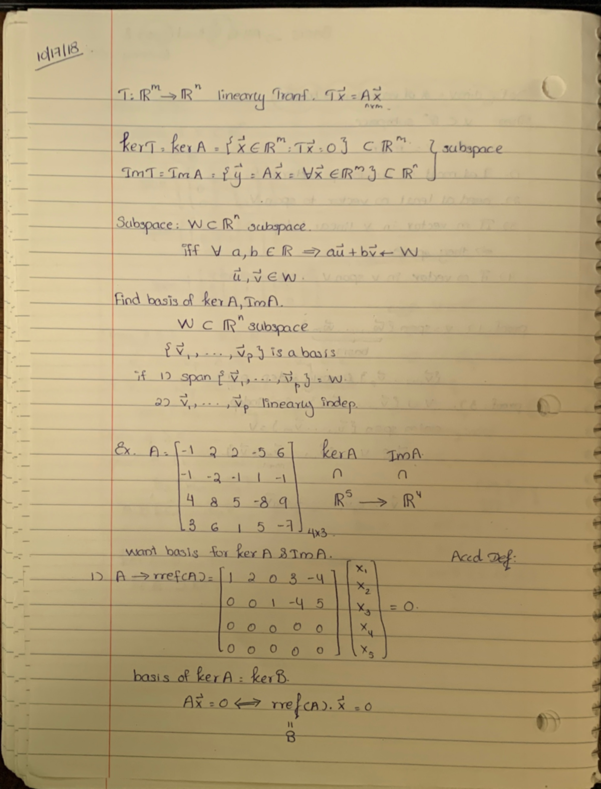2018 Linear Algebra Lecture Notes Week11 - 21:640:350 - Studocu