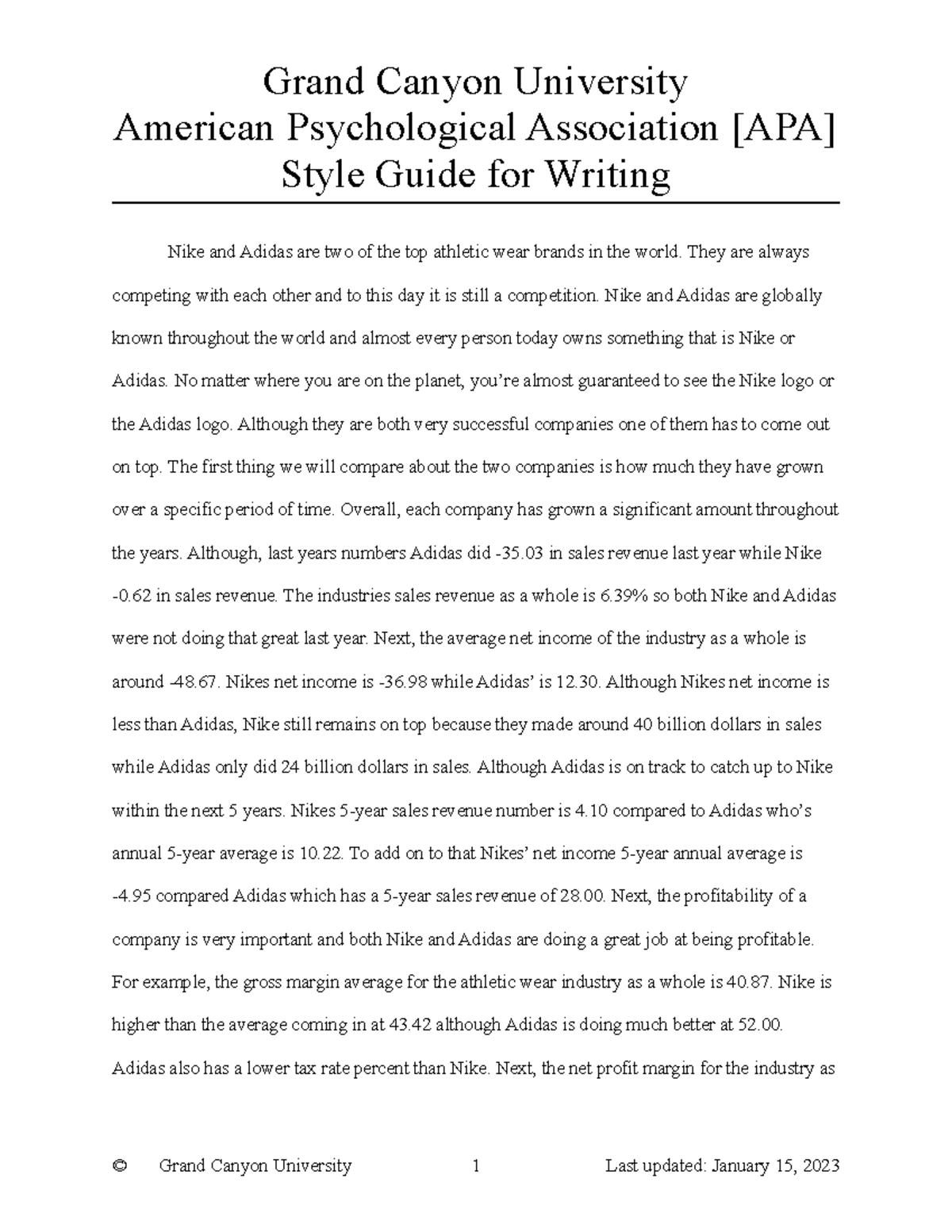 ACC240Benchmark - Benchmark - Grand Canyon University American ...