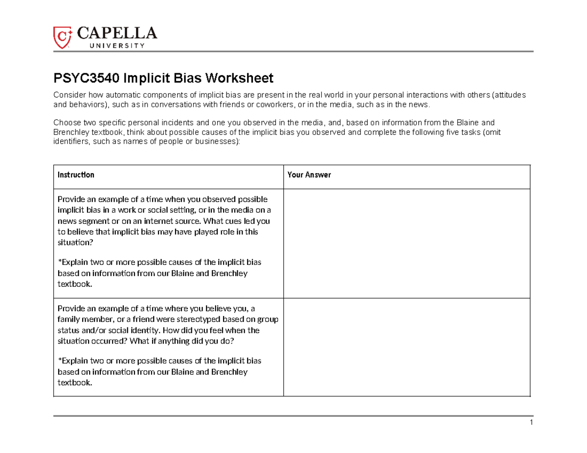 Cf PSYC3540 implicit bias worksheet - PSYC3540 Implicit Bias Worksheet ...