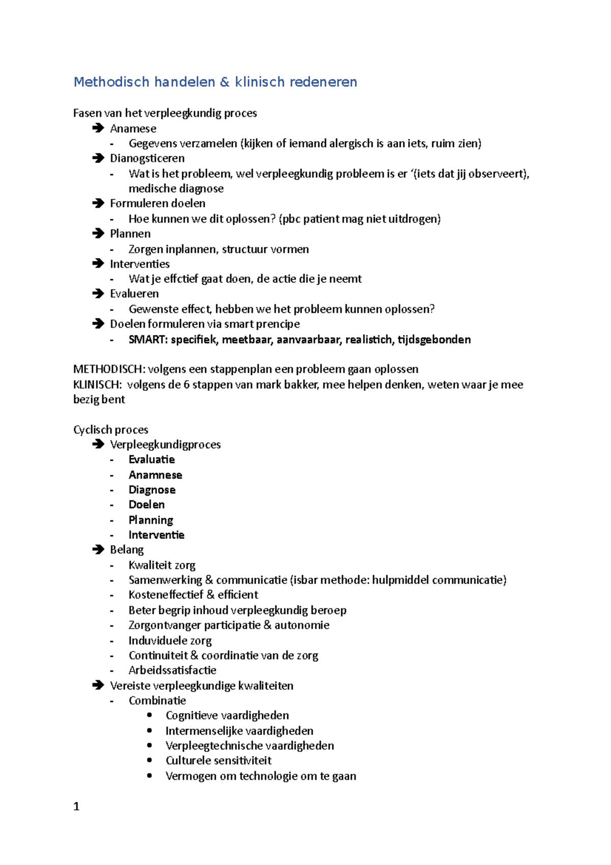 Methodisch-handelen - handelingen - Methodisch handelen & klinisch ...