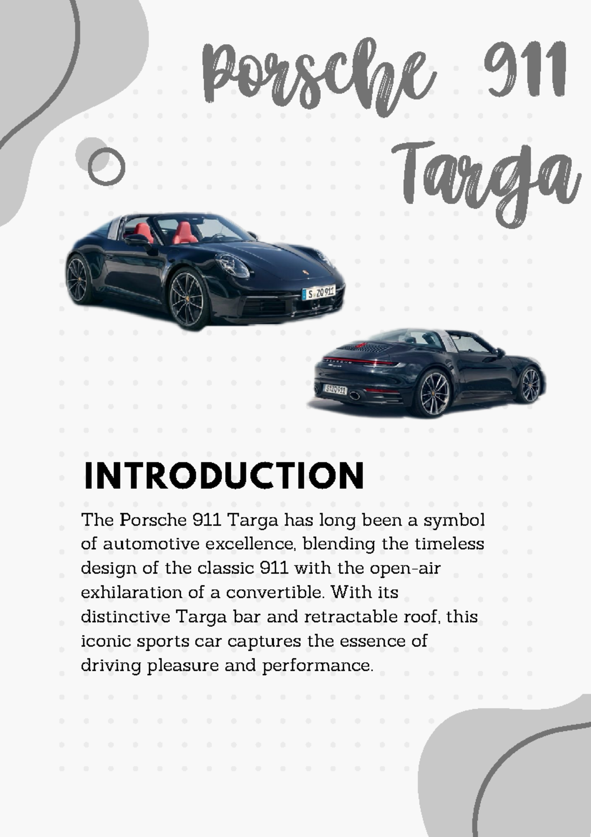 Porsche - With its distinctive Targa bar and retractable roof, this ...