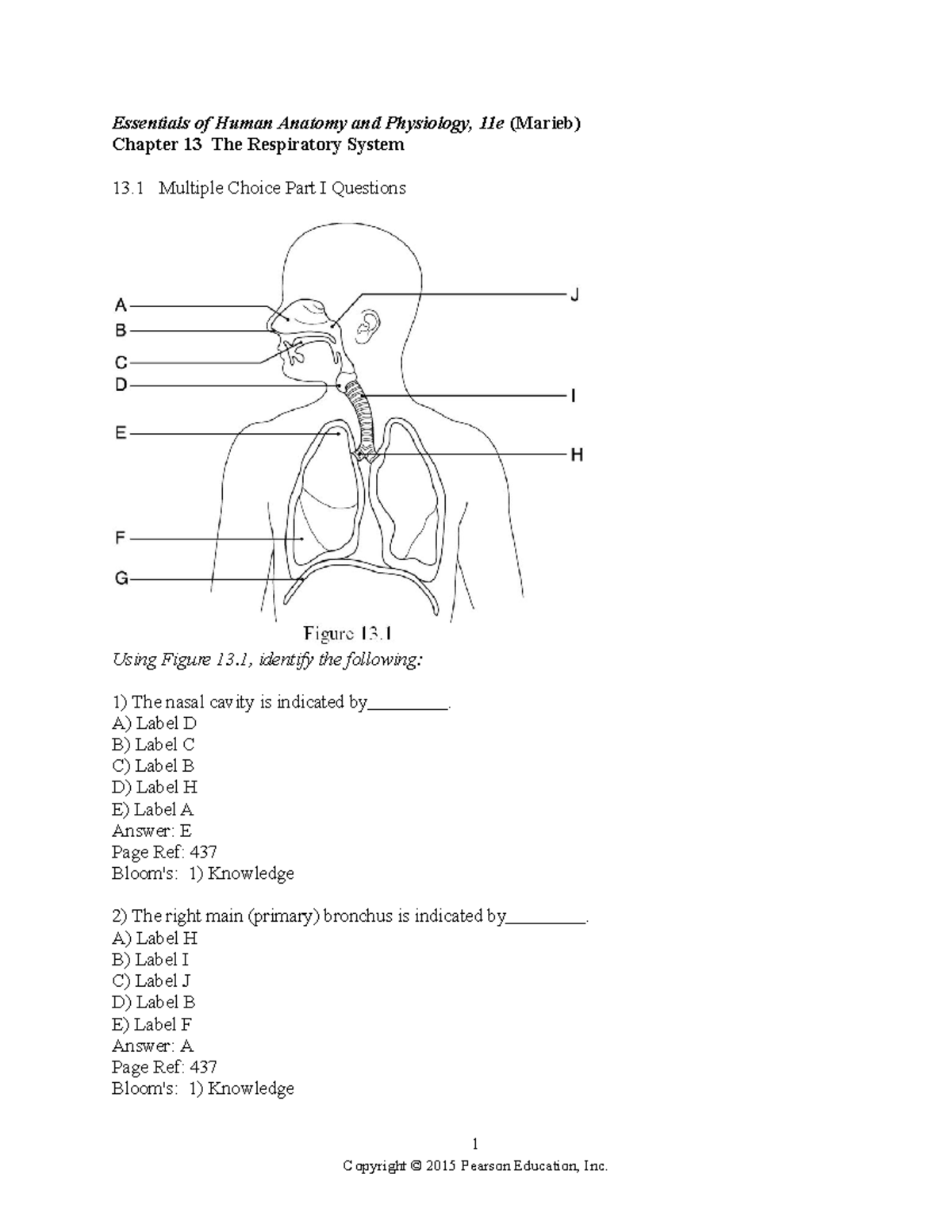 Ch 13 test bank - notes - 1 Copyright © 2015 Pearson Education, Inc ...