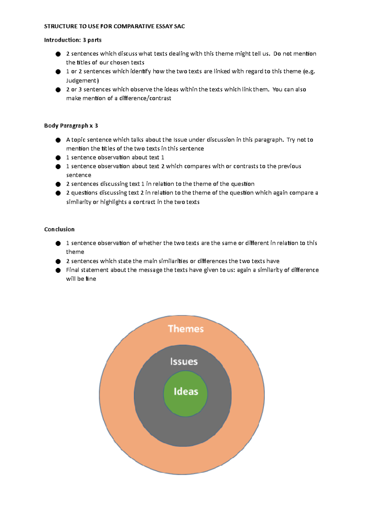 Suggested Structure for Comparative response - STRUCTURE TO USE FOR ...