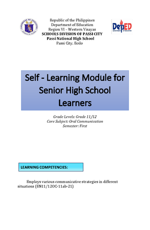 Kom Pan Q2W1 KomPan Self Learning Modules for School Year 2020-2021. - Earth and Life - Studocu