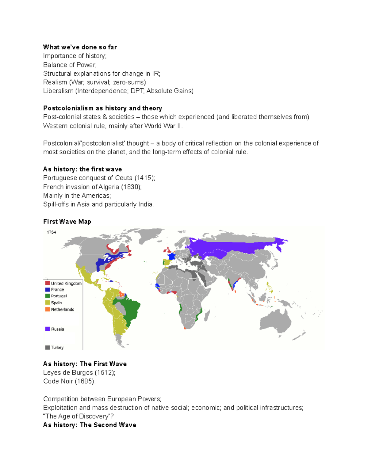 Lecture 7 - Critical Voices and the end of the European colonial system ...