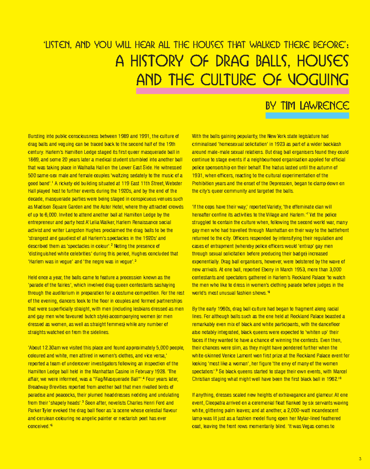 A history of drag balls houses and the culture of voguing - ‘Listen ...