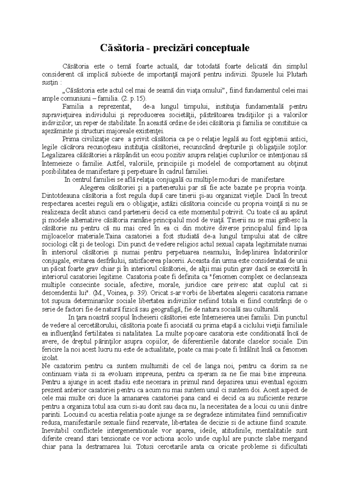 Casatoria - Grade: b - Căsătoria - precizări conceptuale Căsătoria este ...