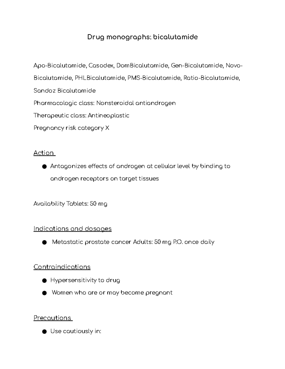 Drug monographs bicalutamide - Drug monographs: bicalutamide Apo ...