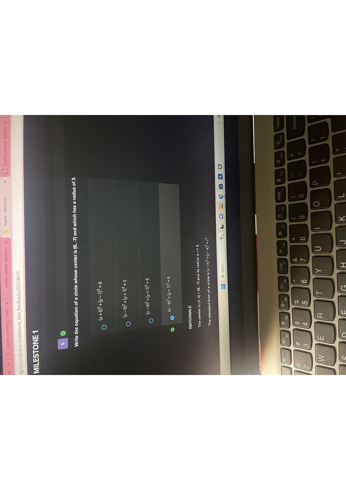 1 - Unit 1 Milestone - Sophia Learning Capell sophia college calculus ...