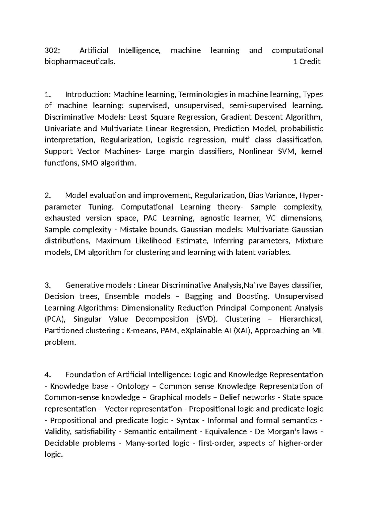 Machine Learning introduction - 302: Artificial Intelligence, machine learning and computational ...