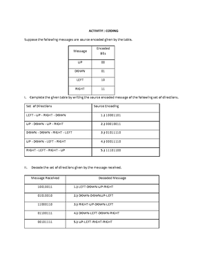 Check codes and digits - Activity Check Digits and Check Codes A ...